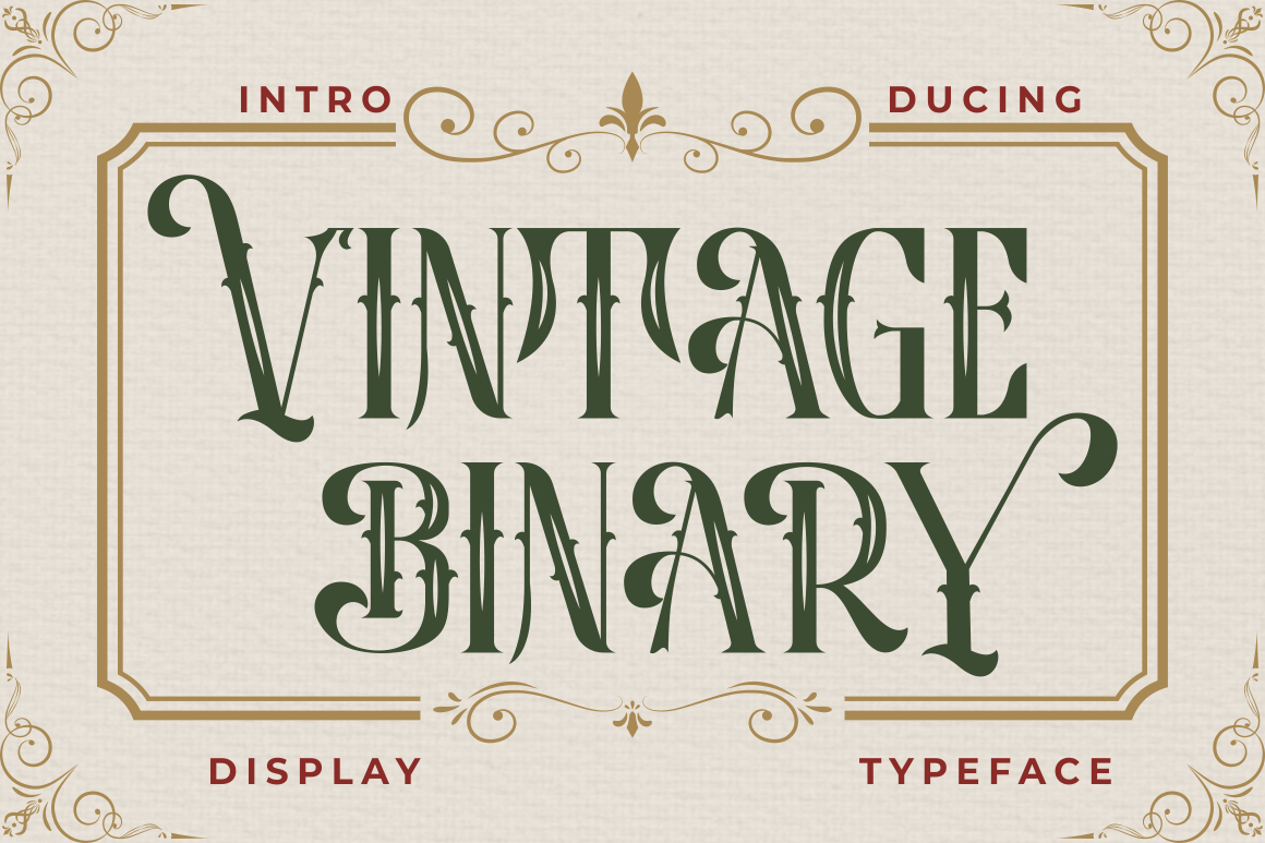 Vintage Binary - Display Typeface Font