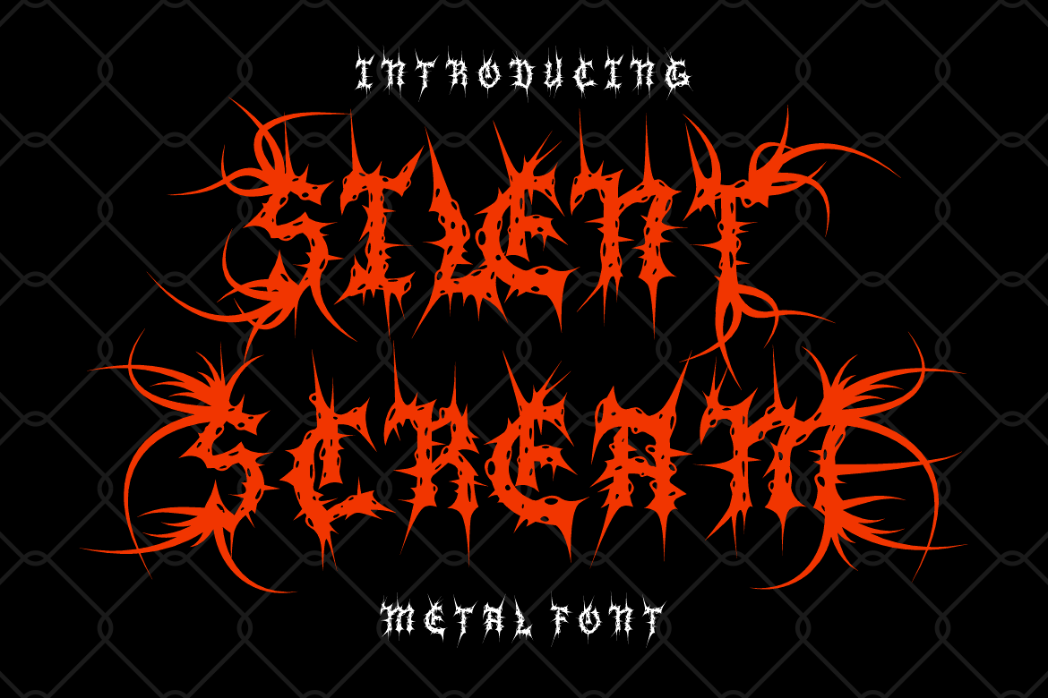 Silent Scream - Metal Font - PutraCetol Studio
