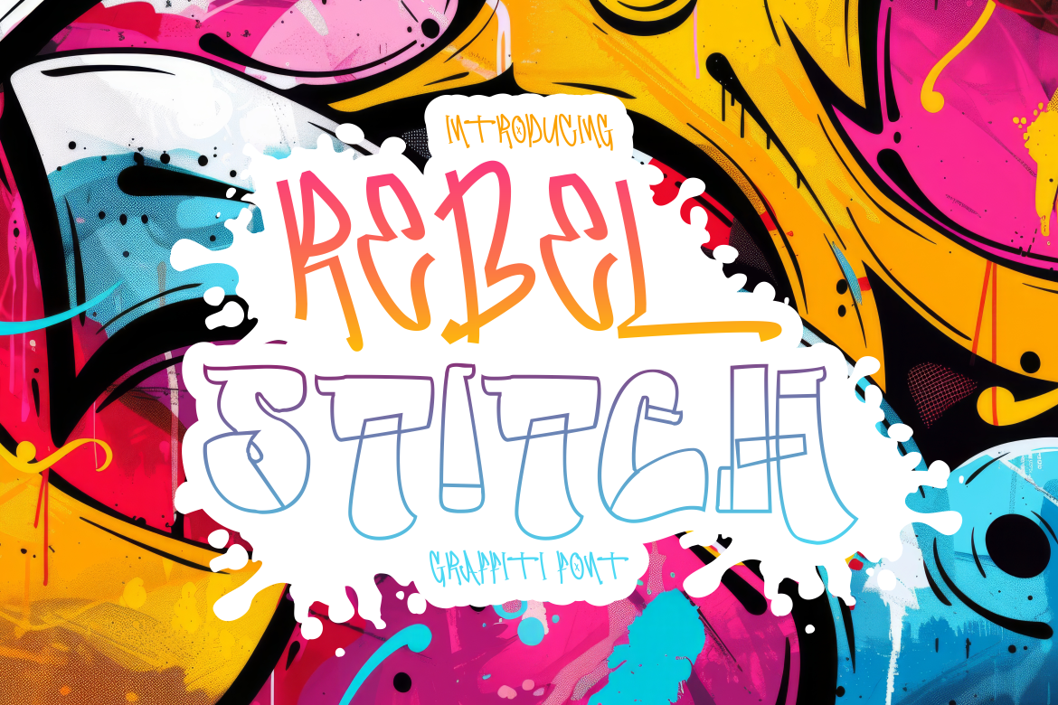 Rebel Stitch - Graffiti Font - PutraCetol Design Studio