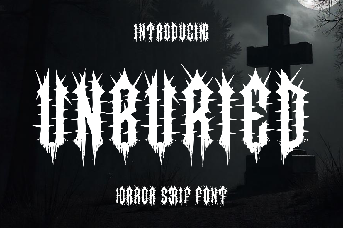 Unburied - Horror Serif Font - PutraCetol Studio