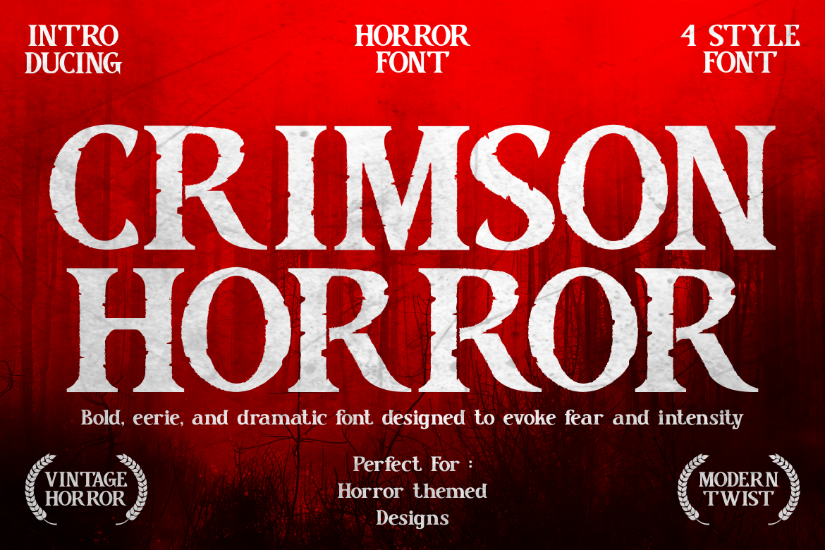 Crimson Horror Horror Font - PutraCetol Studio