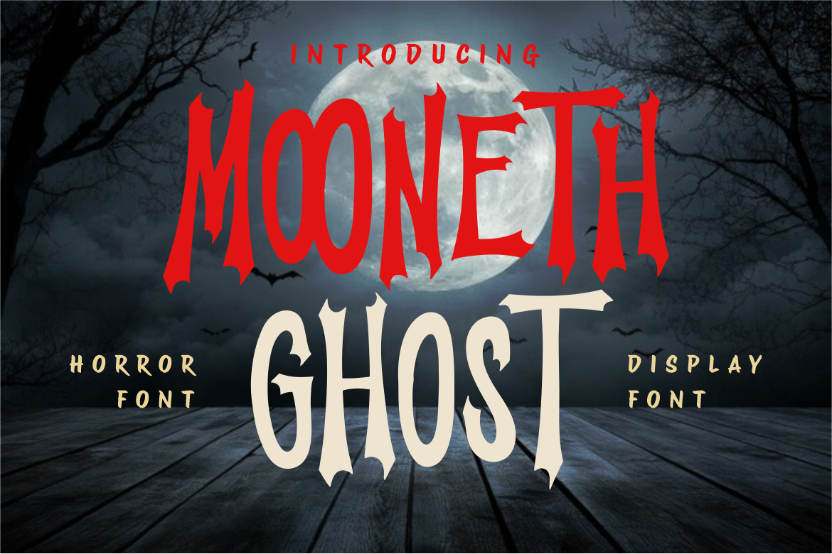 Mooneth Ghost - Horror Font - PutraCetol Design Studio