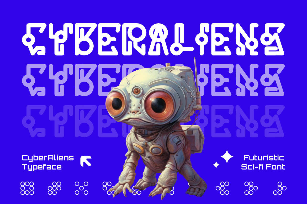 Cyber Aliens Futuristic Sci-fi Font - PutraCetol Studio