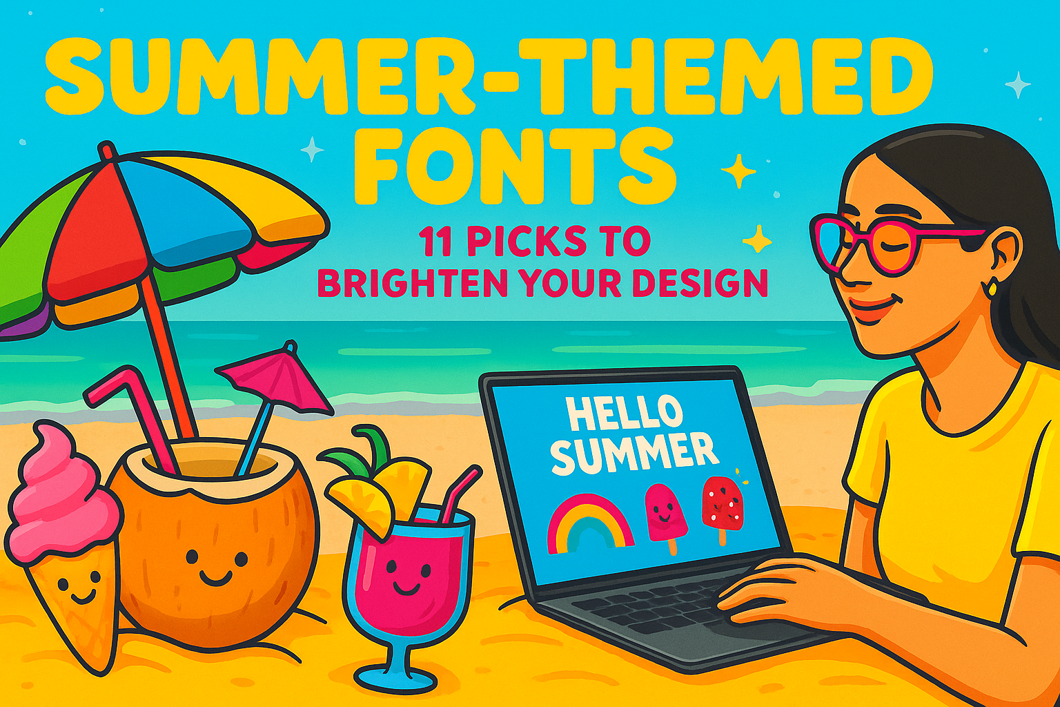Summer-Themed Fonts: 11 Picks to Brighten Your Design - PutraCetol Studio