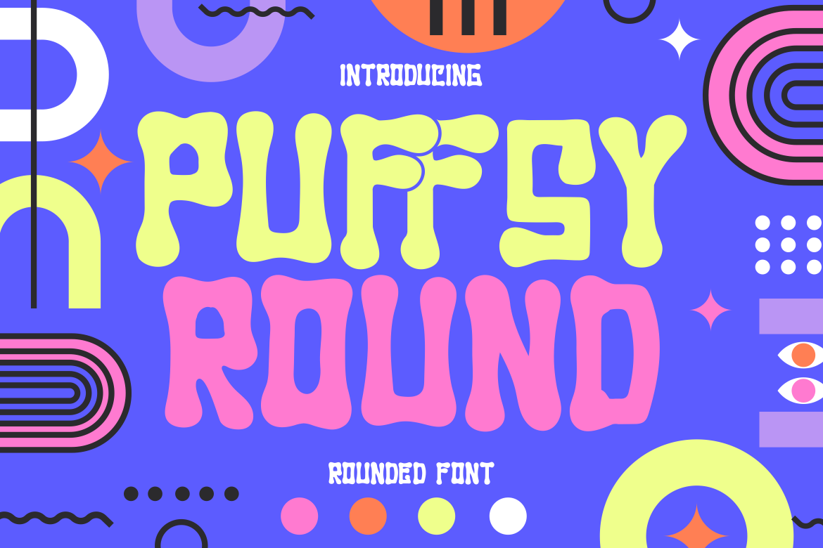 Puffsy Round - Rounded Quirky Font - PutraCetol Studio