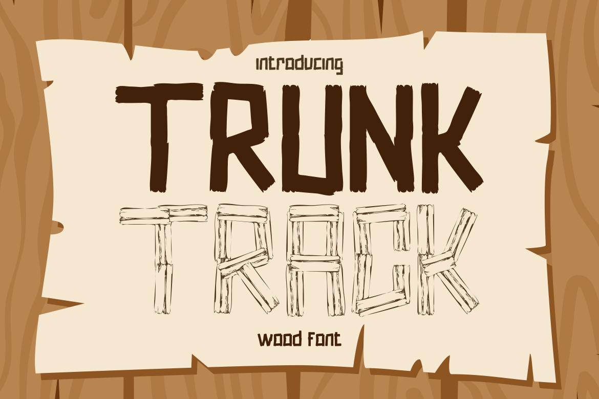 Trunk Track Wood Font - PutraCetol Studio