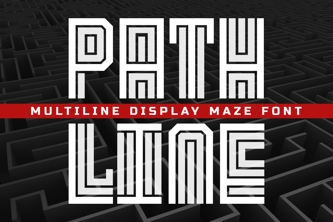 Pathline Multiline Maze Font - PutraCetol Studio