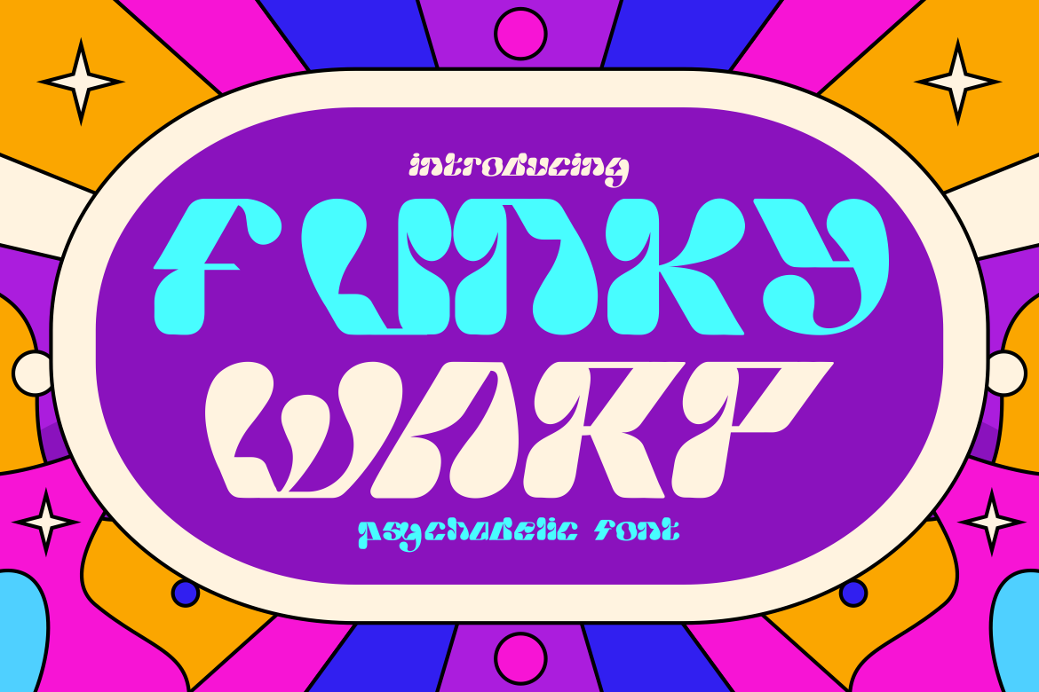 Funky Warp Psychedelic Font - PutraCetol Studio