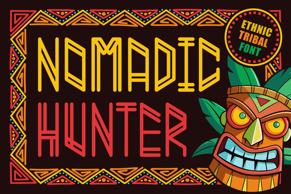 Nomadic Hunter Ethnic Font - PutraCetol Studio