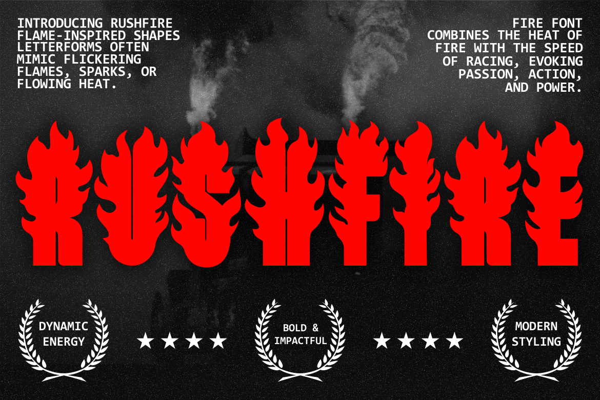 Rushfire Fire Font - PutraCetol Studio