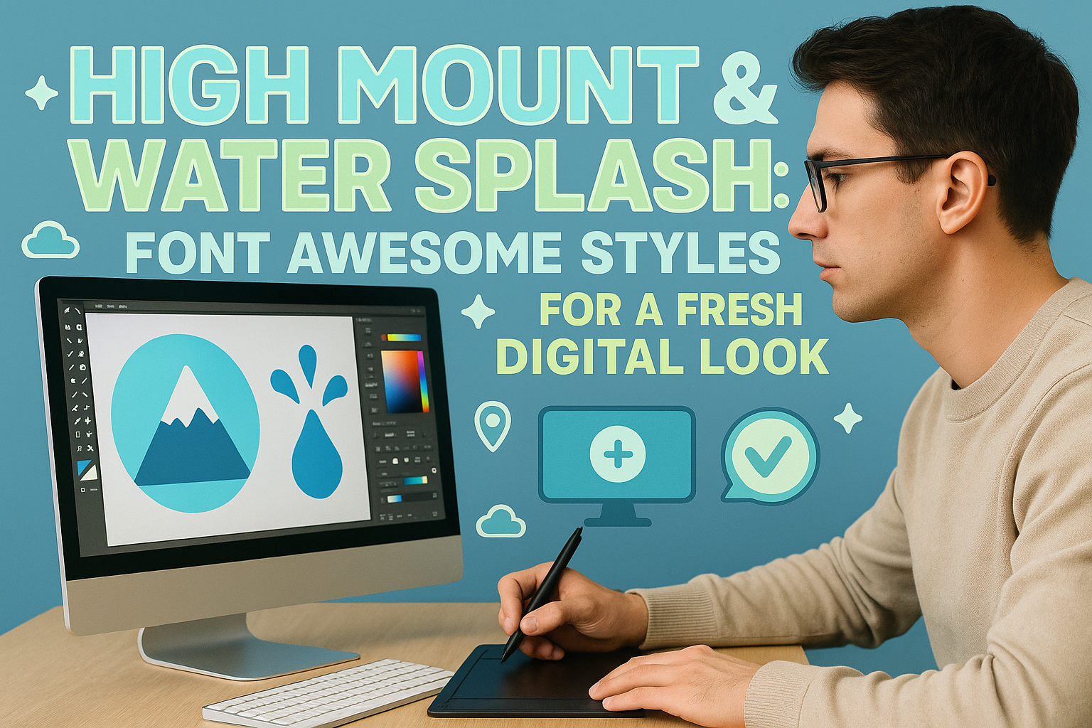 High Mount & Water Splash: Font Awesome Styles for a Fresh Digital Look ...