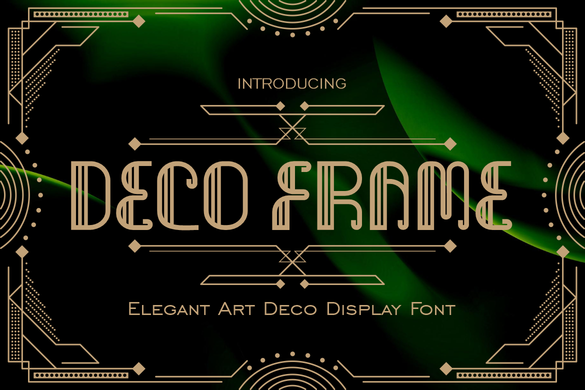 Deco Frame Elegant Art Deco Font - PutraCetol Studio