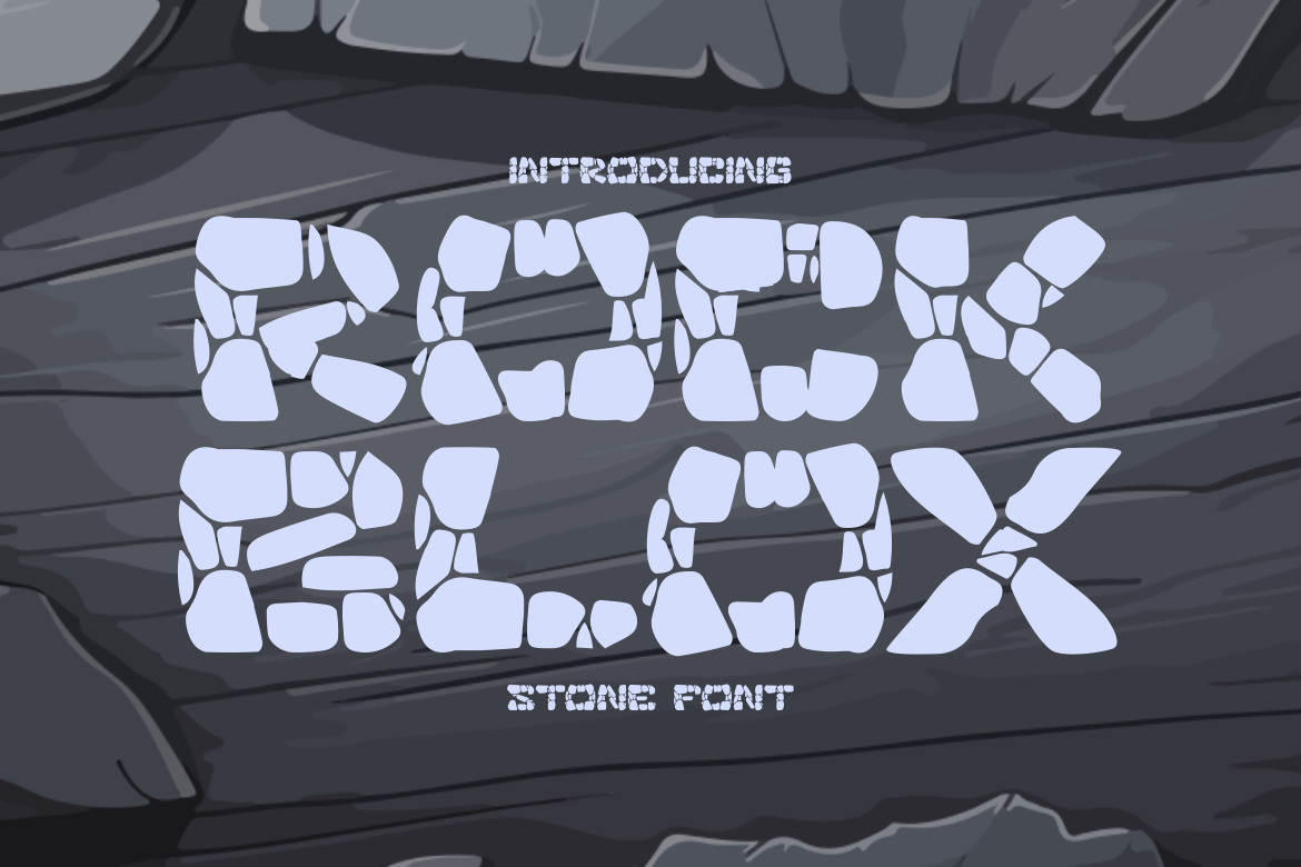 Rock Blox Stone Font - PutraCetol Studio