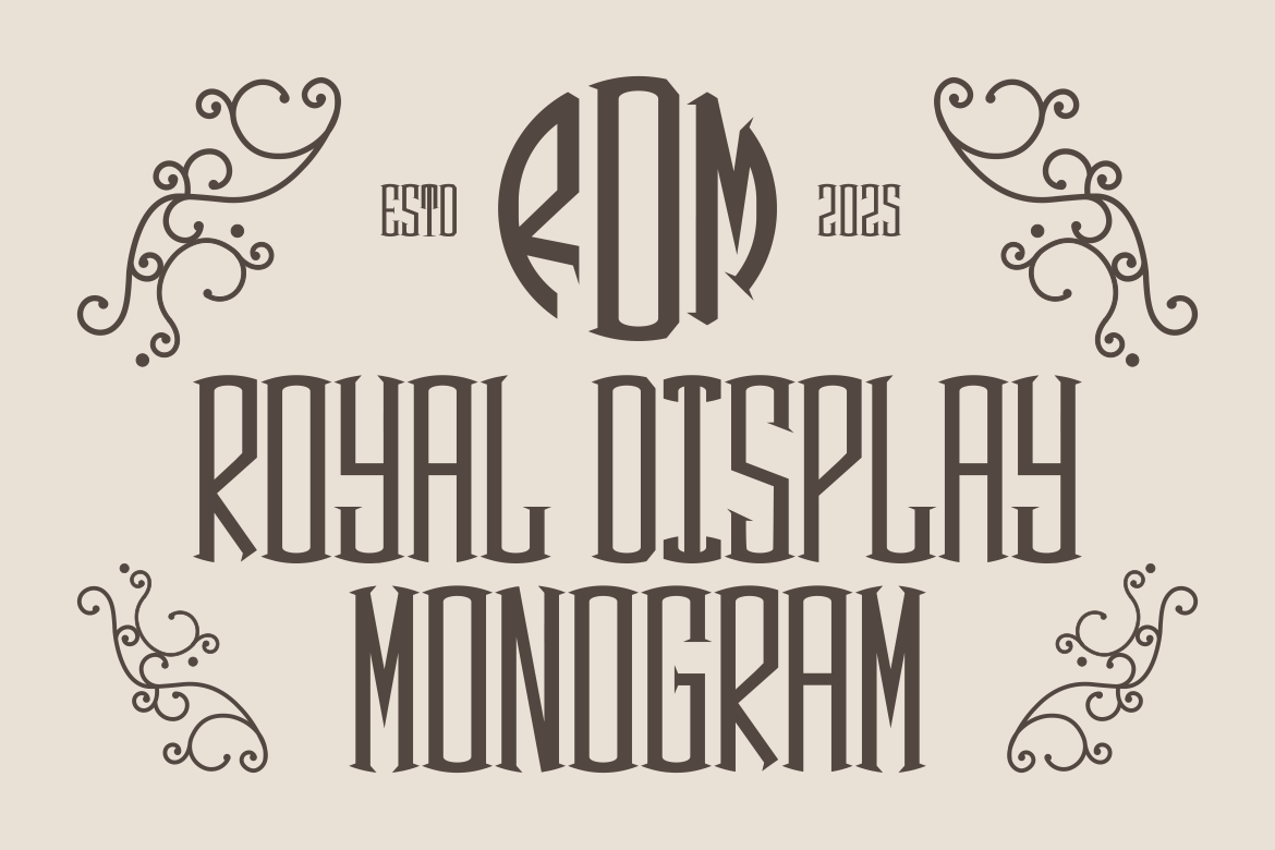 Royal Display Monogram Monogram Font - PutraCetol Studio