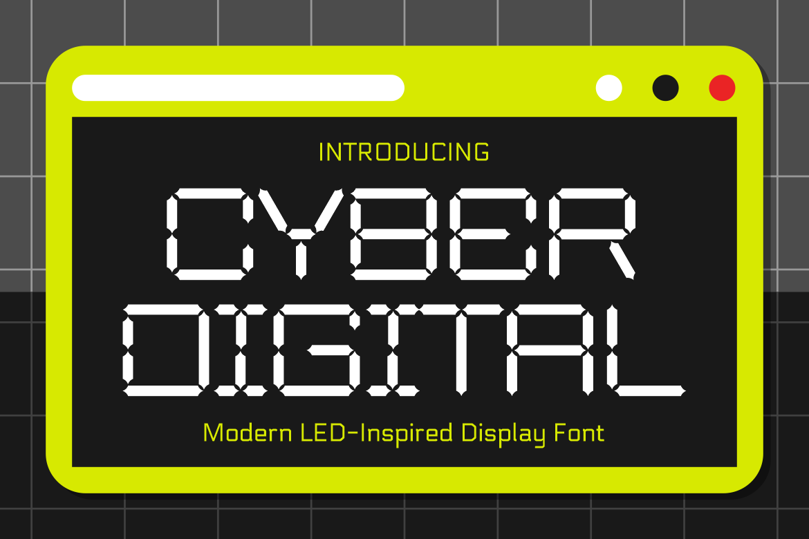 Cyber Digital Modern LED-Inspired Display Font - PutraCetol Studio