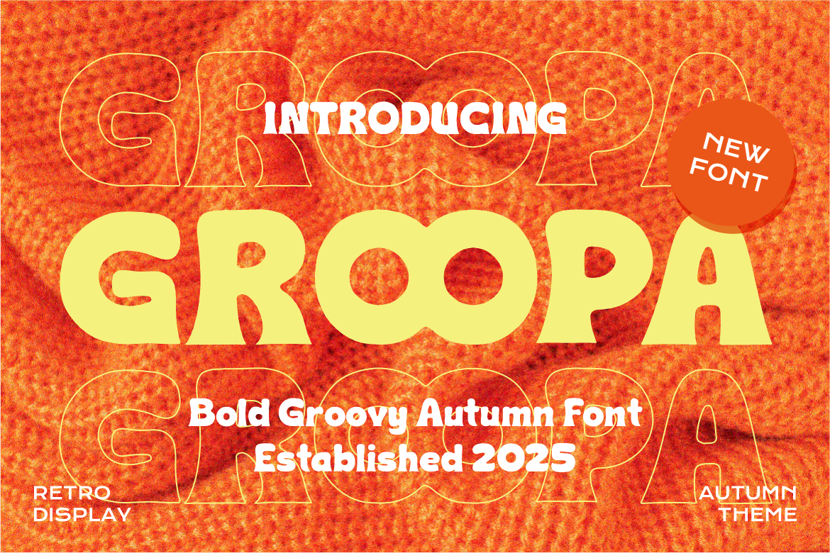 Groopa Bold Groovy Autumn Font - PutraCetol Studio