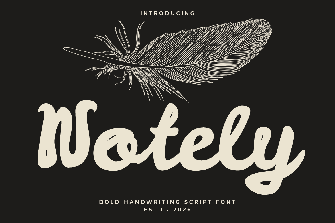 Notely Bold Brush Handwriting Font - PutraCetol Studio