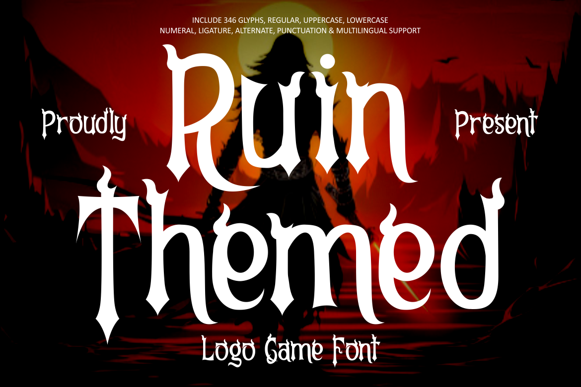 Ruin Themed Logo Game Font - PutraCetol Studio