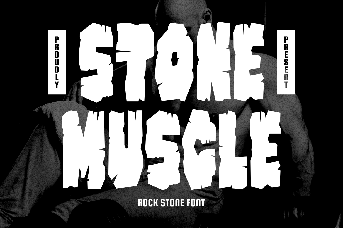 Stone Muscle Rock Stone Font - PutraCetol Studio