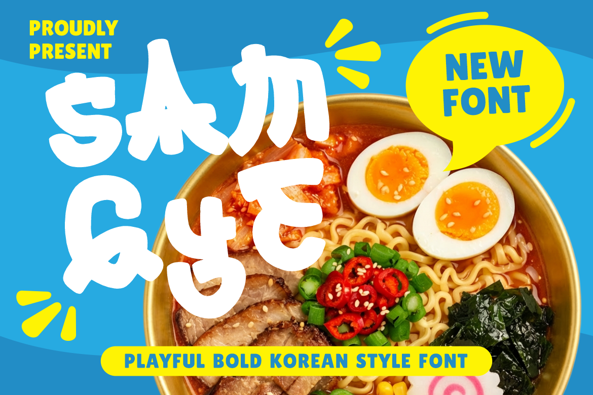 Samgye Style Bold Korean Style Font - PutraCetol Studio